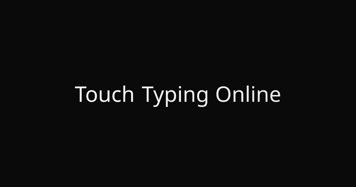 Typing Tools - Touch Typing Online